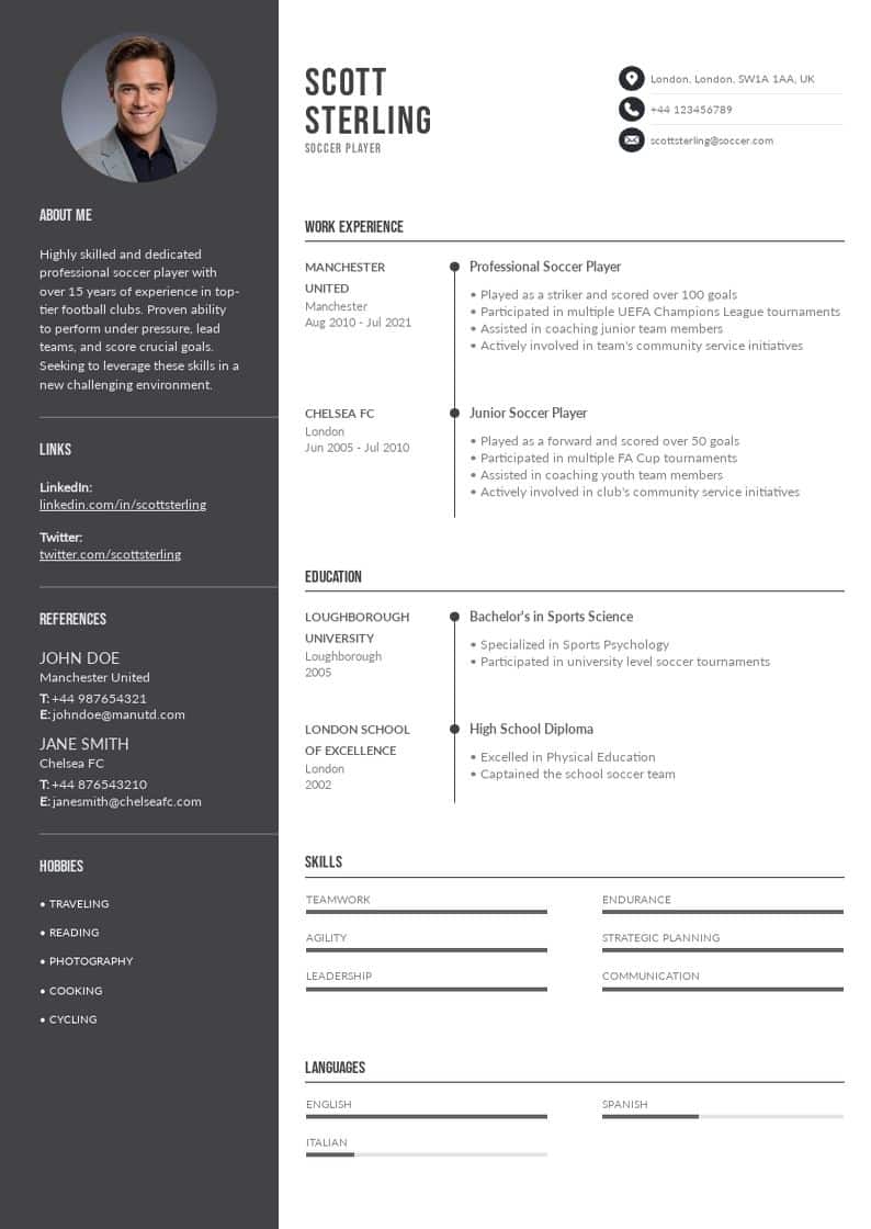 How to Create a Football CV Template: A Full Guide - the Art of Football