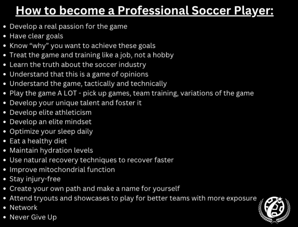 Steps on How to Become a Professional Soccer Player